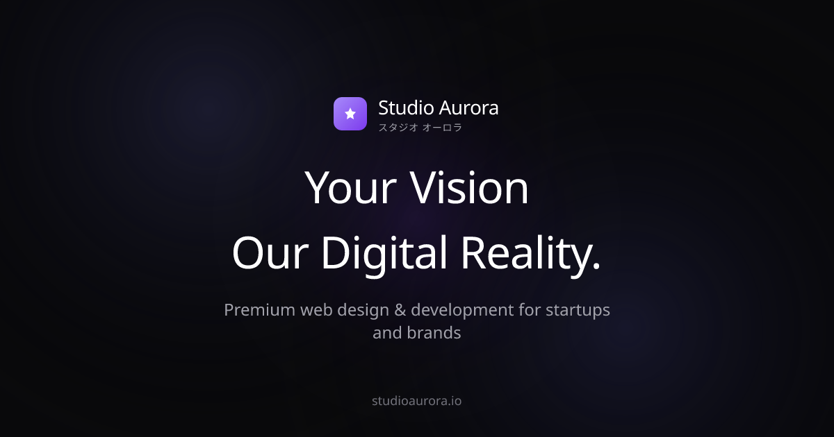 Studio Aurora | Premium Web Design & Development Agency